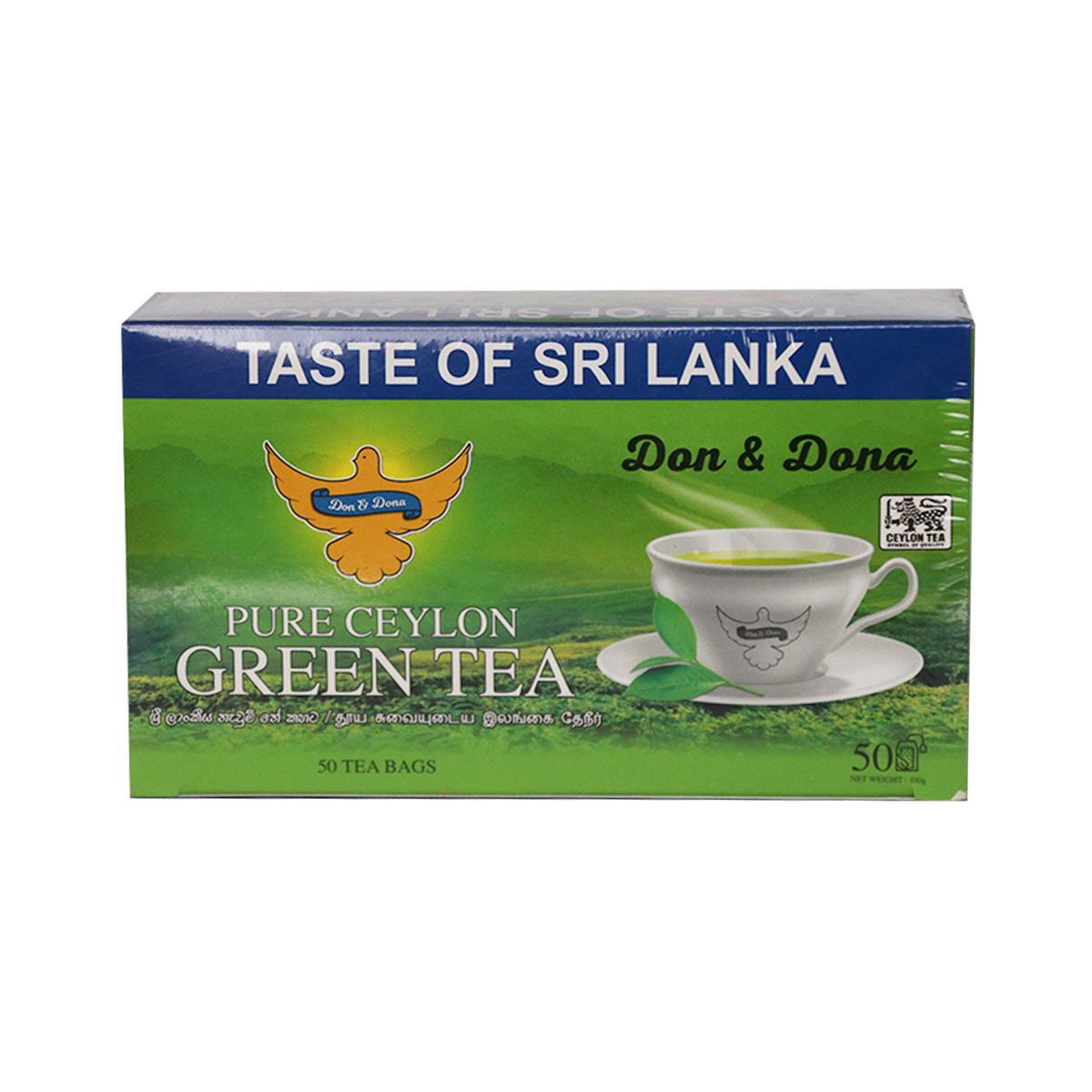 Pure Ceylon Green Tea – 50 tea bags – Taste of Sri Lanka